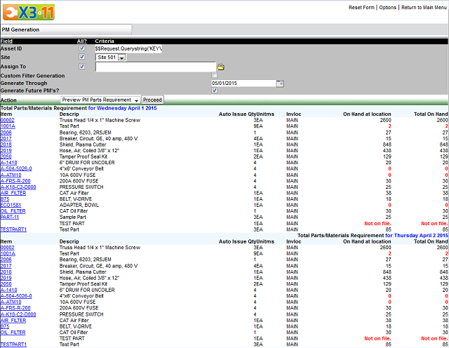 Generating PM Work Orders | Accelix Customer Success Portal | Fluke ...