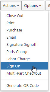 X4 Work Order Sign On/Off button | Accelix Customer Success Portal ...